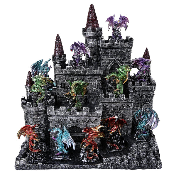 12 PC DRAGON SET W/CASTLE, C/2 – Summit Collection Gifts