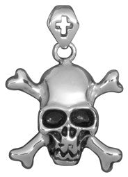 DBL CROSS SKULL PENDANT 316L, C/60 – Summit Collection Gifts